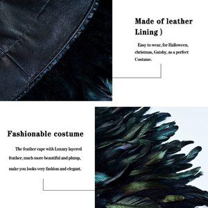 Boutique | Accessories | Gothic Black Feather Cape Shawl Maleficent ...